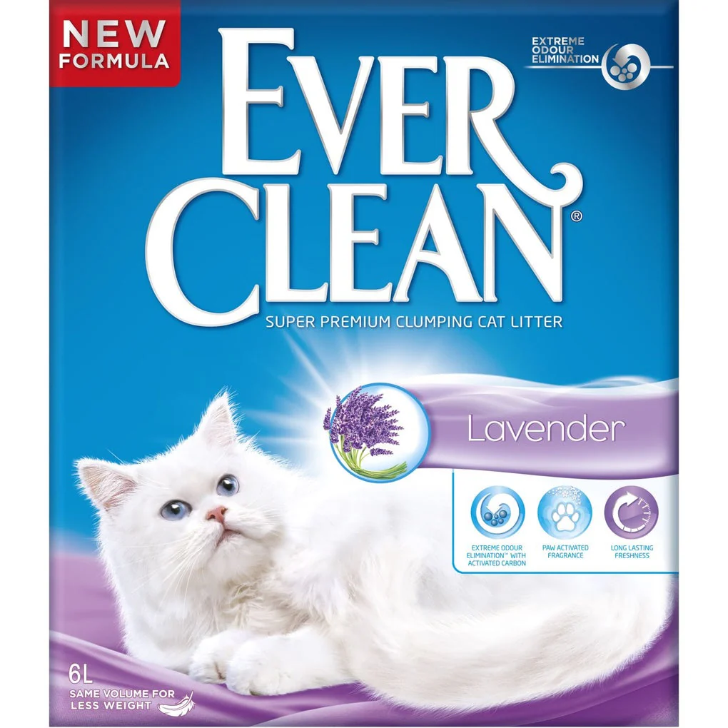 EVER CLEAN Lavander gudvajući mineralni posip za mačke, s mirisom, 10L