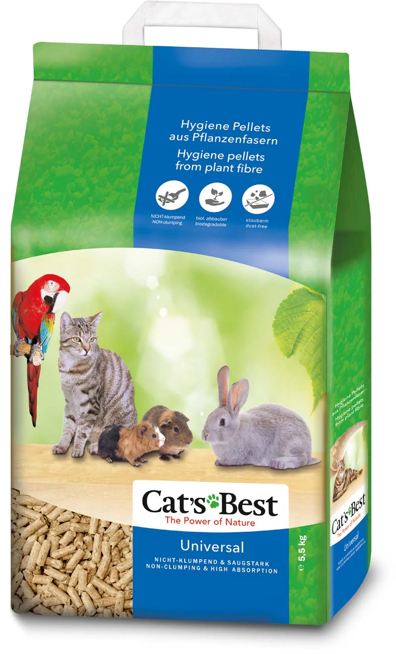 CATS BEST Posip za mačke i male životinje, drveni pelet Universal