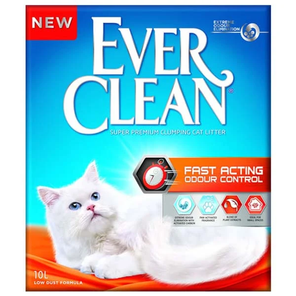 EVER CLEAN Fast Acting grudvajući mineralni posip za mačke, s mirisom, 10L