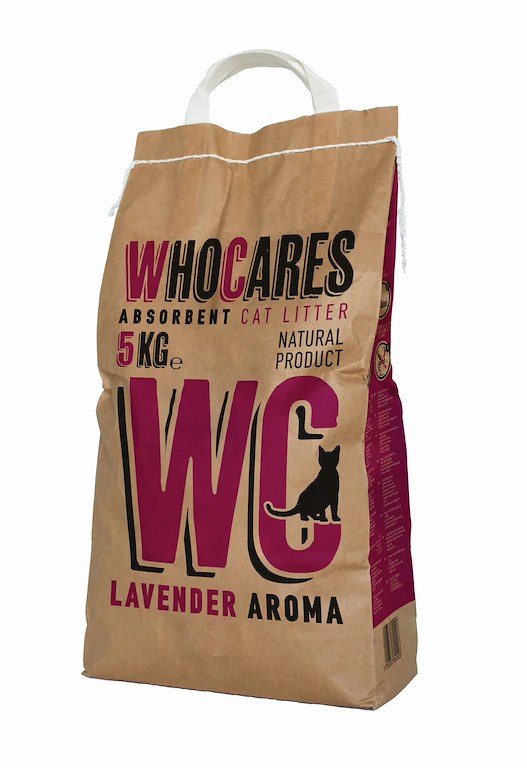 WHO CARES Lavander upijajući mineralni posip za mačke, s mirisom, 5kg