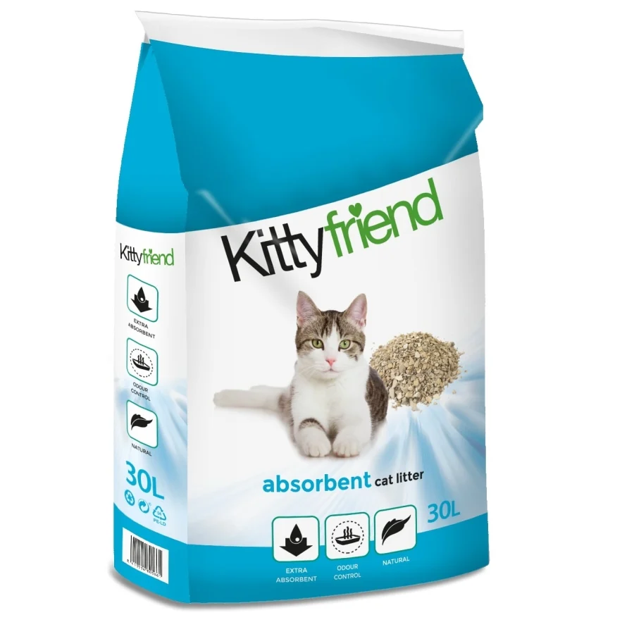 KITTYFRIEND Absorbent upijajući mineralni posip za mačke, bez mirisa, 30L