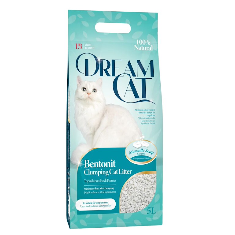 DREAM CAT Marseille Soap grudvajući mineralni posip za mačke, s mirisom, 5L