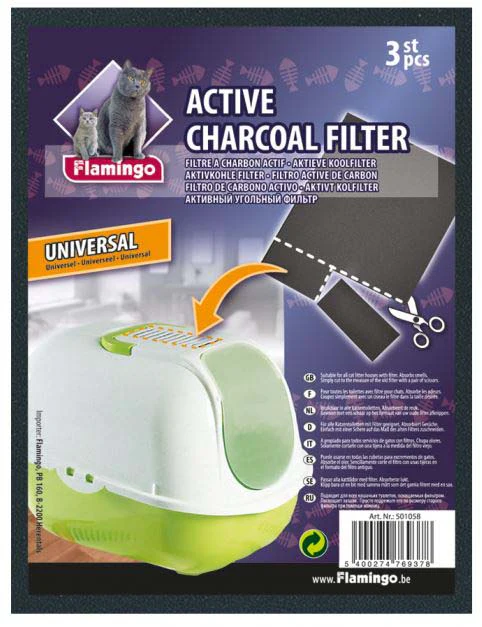 FLAMINGO Filter ulošci za mačiji WC sa aktivnim ugljem, univerzalni, 3kom