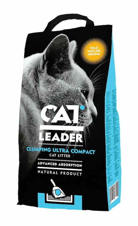 CAT LEADER Posip za mačke grudvajući Clumping Wild Nature Aroma, 5kg