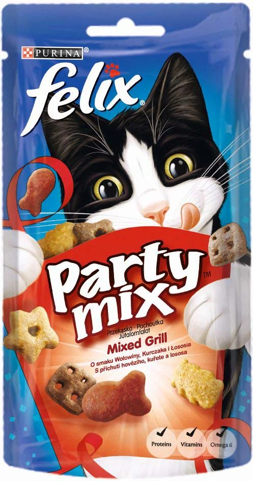 FELIX Party Mix, poslastica za mačke Mixed Grill, 60g