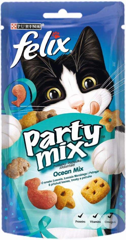FELIX Party Mix, poslastica za mačke Ocean Mix, 60g