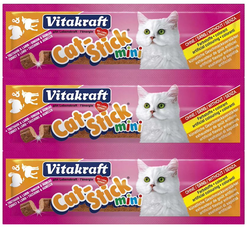 VITAKRAFT Poslastica za mačke StickMini s ćuretinom i jagnjetinom