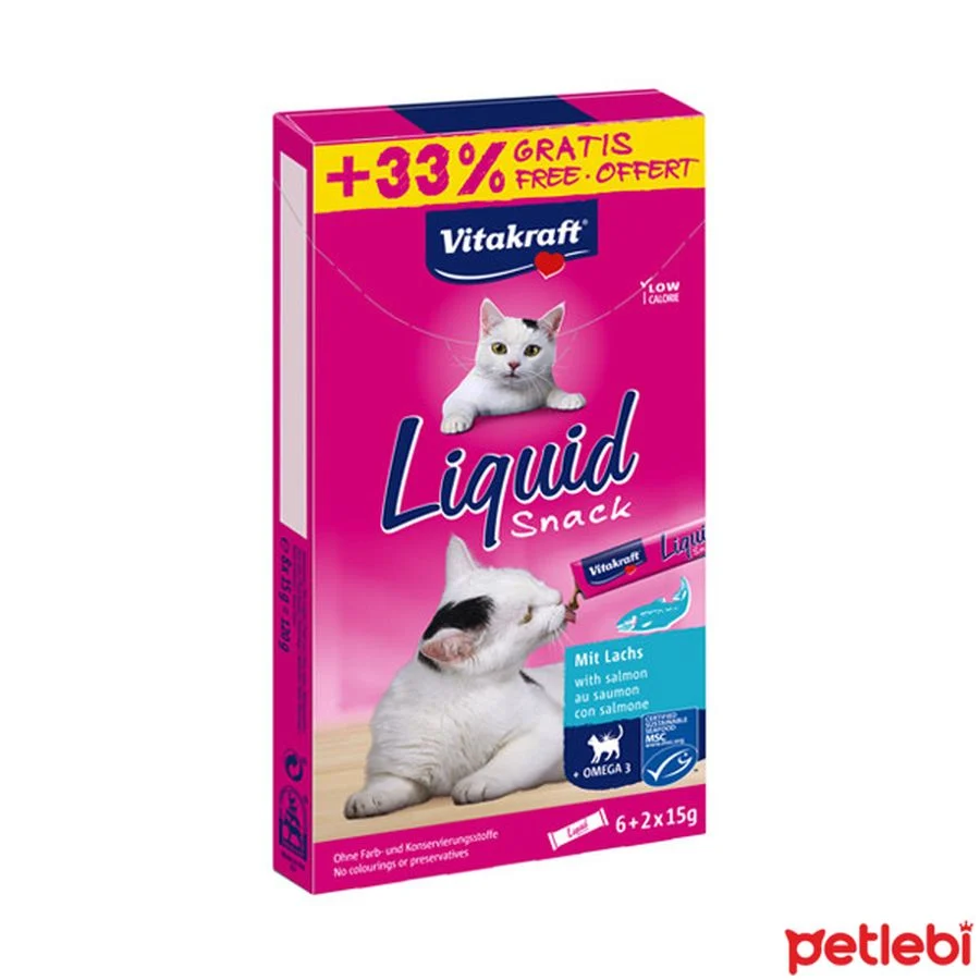 VITAKRAFT Poslastica za mačke Liquid Snack s lososom 33% gratis