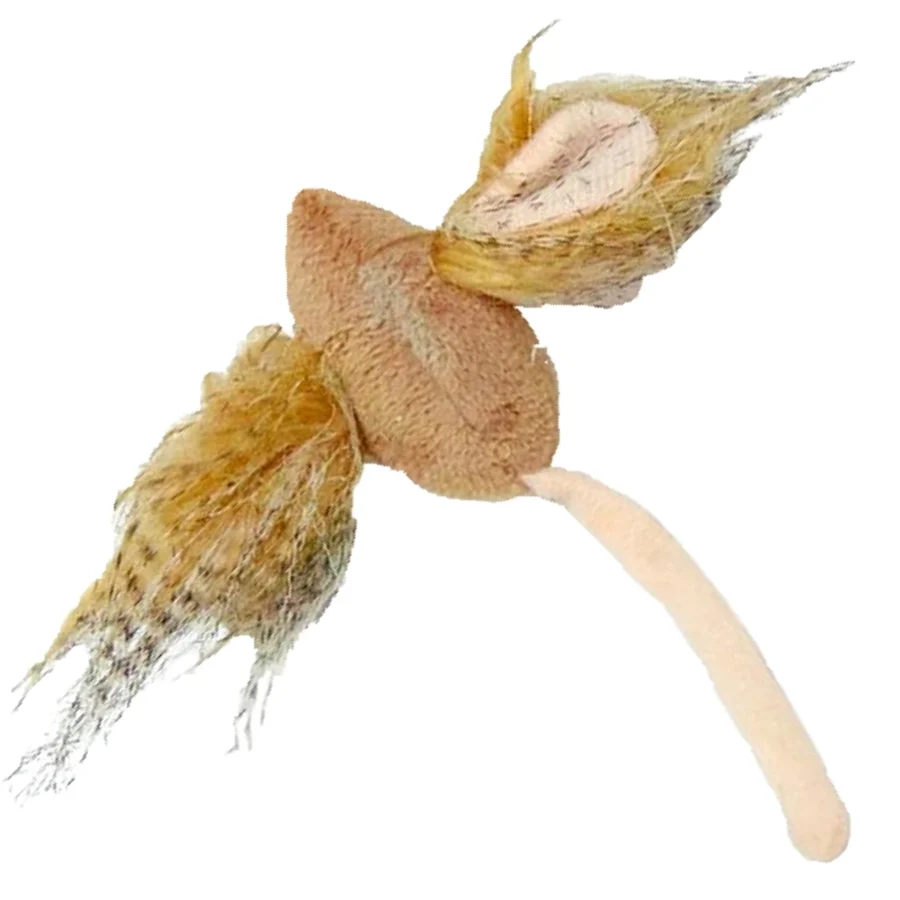 PAWISE Igračka za mačke Miš Crazy Ear Catnip, 7cm, raznih boja