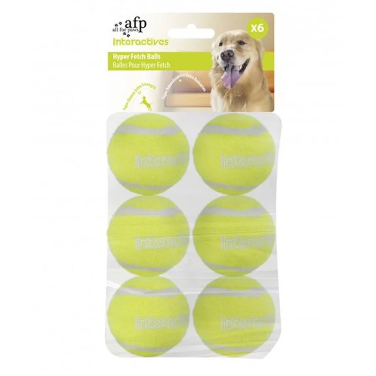 ALL4PAWS Interactive Igračka za pse Tenis Lopta, 6 kom, 6,5cm