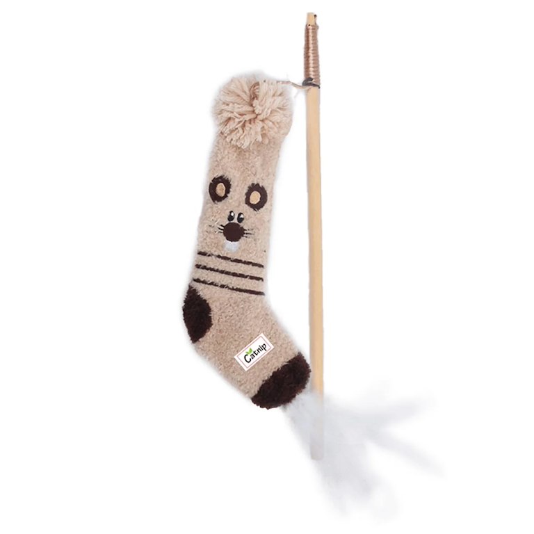 ALL4PAWS Socks Igračka za mačke Mahalica Miš, Braon, 122cm