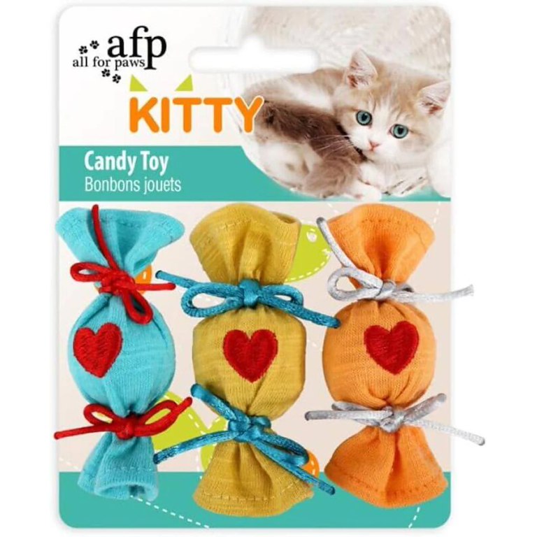 ALL4PAWS Kitty Igračka za mačke Candy, tekstilna, 8.5x9x3cm