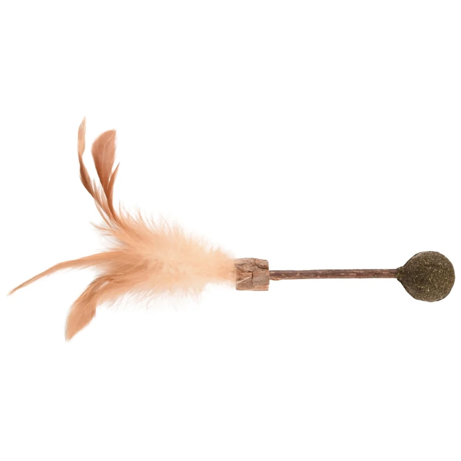 FLAMINGO Igračka za mačke Green Topsy Štap s loptom od matatabija, 25cm