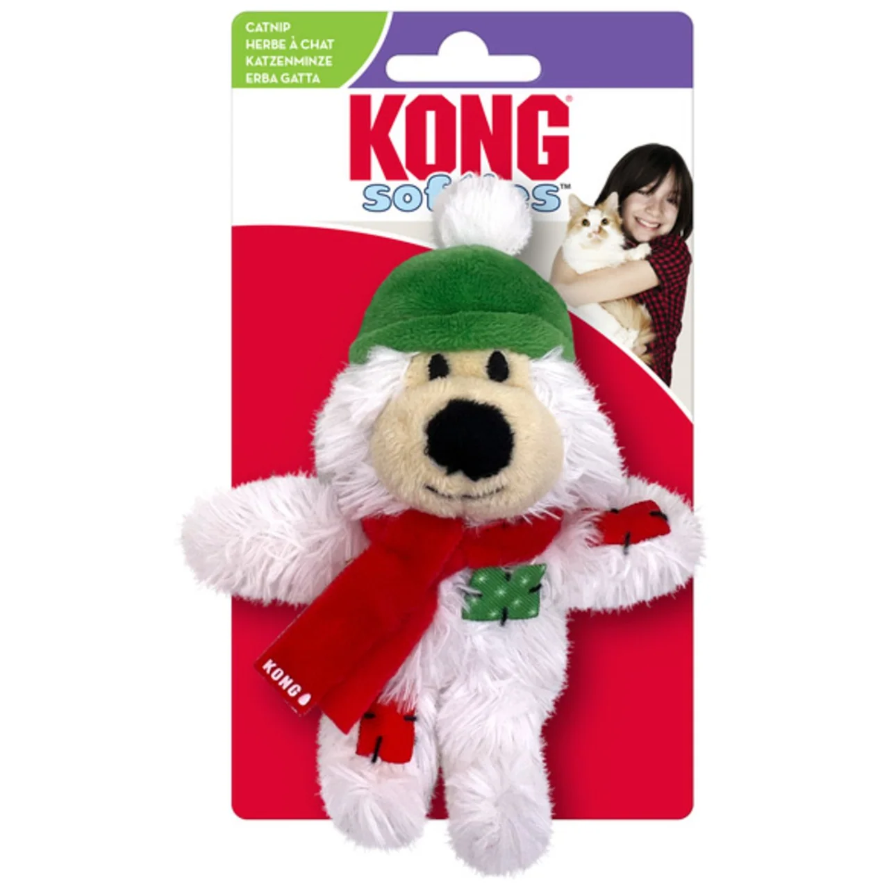 KONG Igračka za mačke novogodišnja, meda 10cm