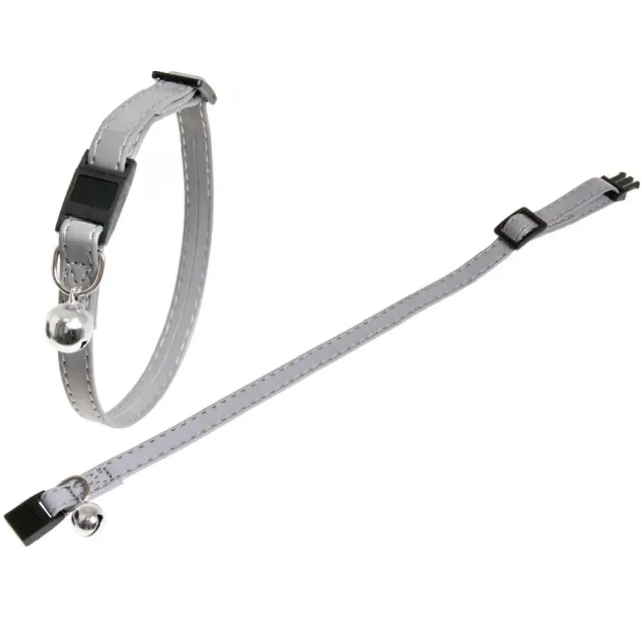 FLAMINGO Ogrlica za mačke Reflex sa zvončićem Srebrna 10mm/30cm