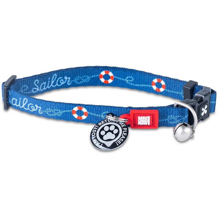 MAX & MOLLY Ogrlica za mace Smart ID, Sailor, 22-35/1cm