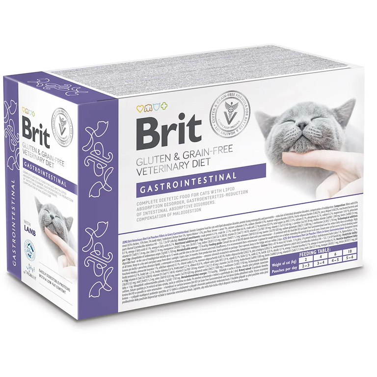 BRIT VD Cat Gastrointestinal, kod probavnih poremećaja, bez žitarica, 12x85g