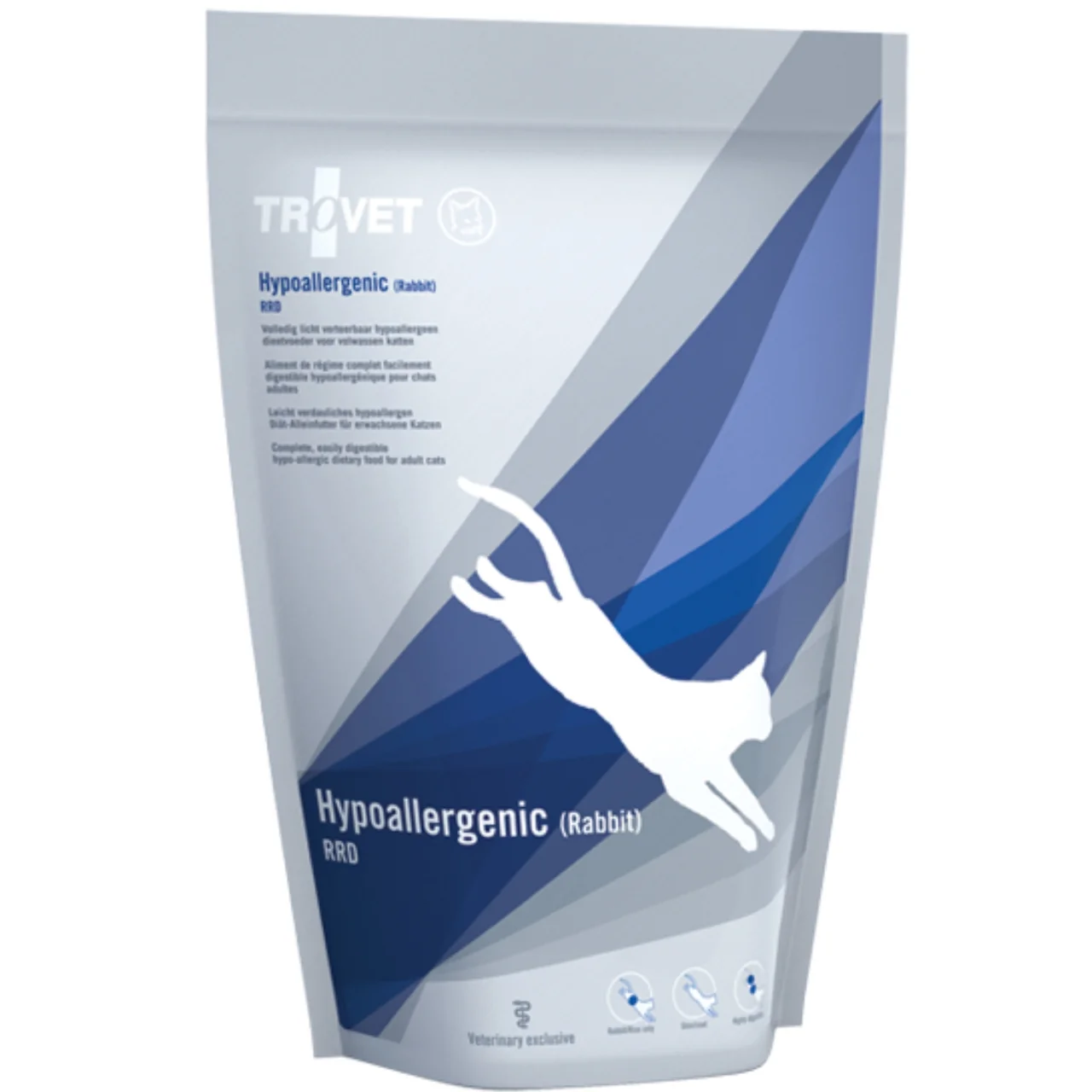 TROVET Cat Hypoallergenic, kod nepovoljnih reakcija na hranu, zečetina, 500g