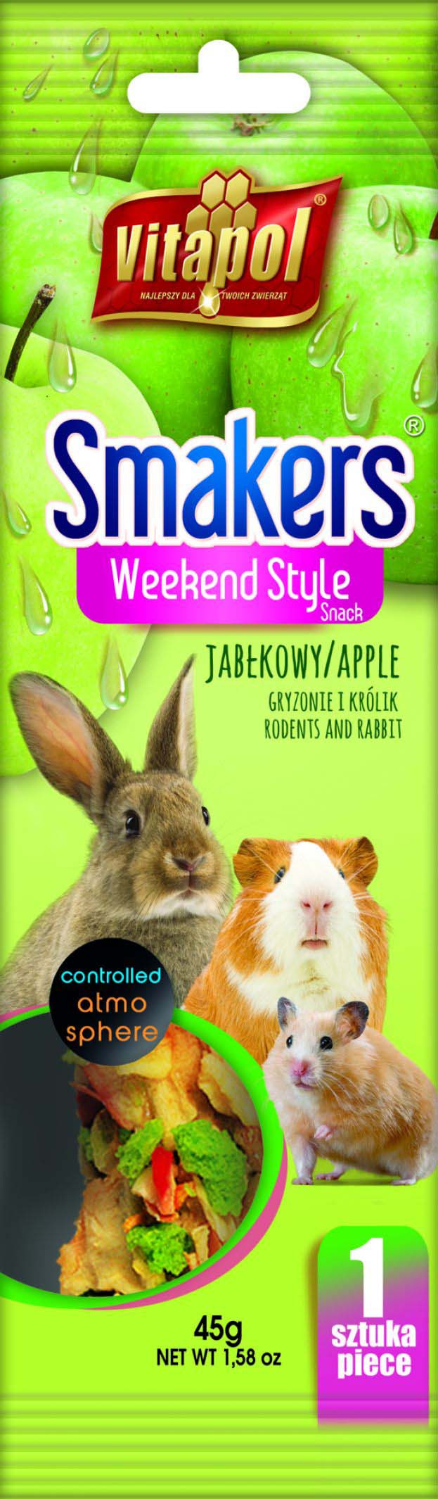 VITAPOL Smakers Weekend Štapići za glodare Jabuka 1kom, 45g