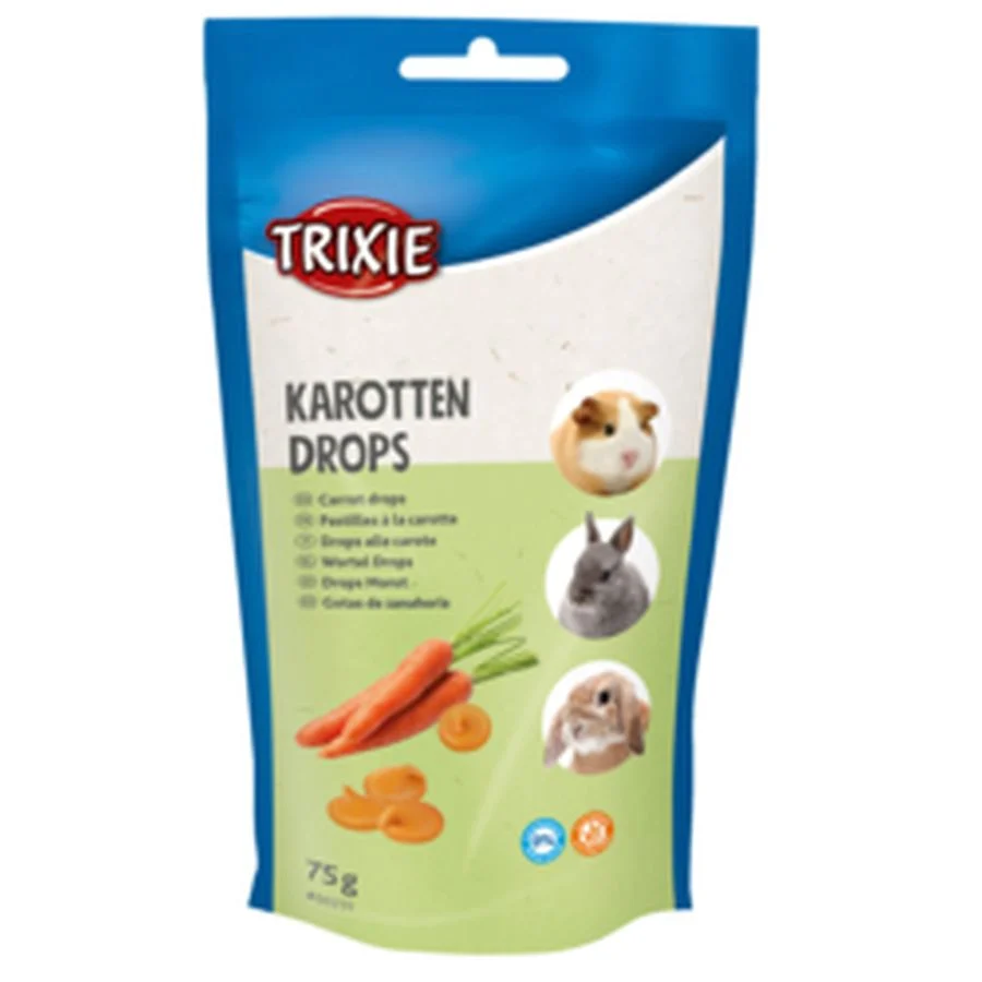 TRIXIE Poslastica za glodare Mini Drops, Šargarepa, 75g