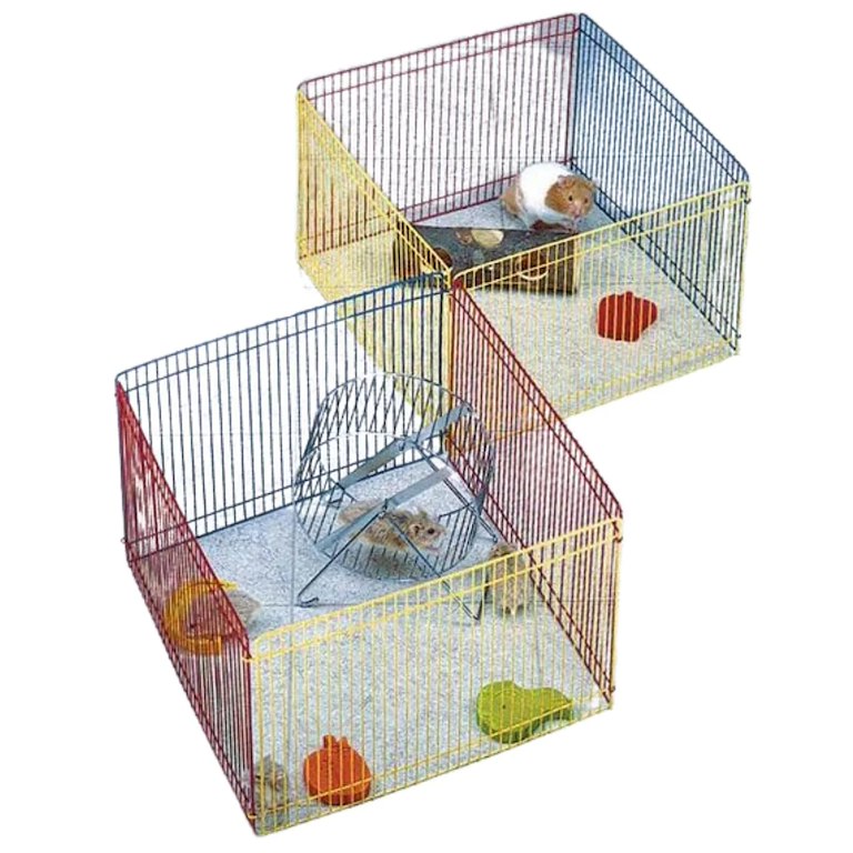 PAWISE Ograda za male životinje, Hamster Play Pen, metalna 45x27x21cm