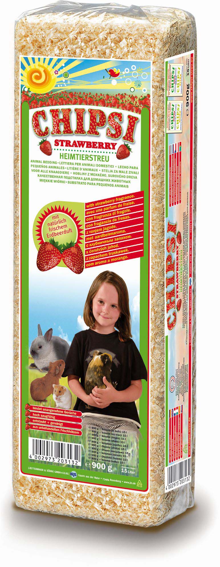 CHIPSI Piljevina za glodare Strawberry s Jagodom 3,2kg/60L