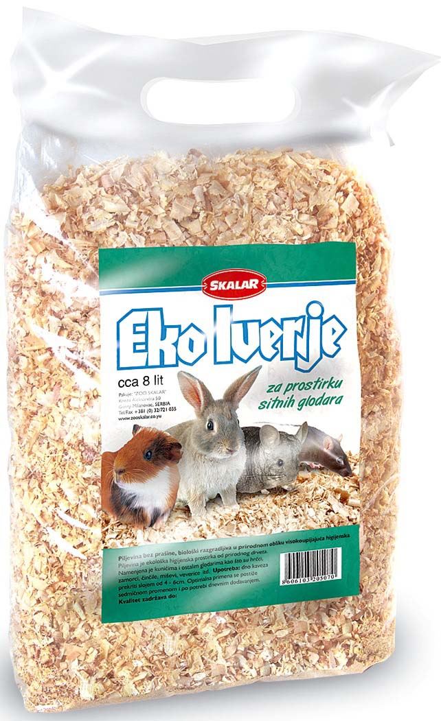 SKALAR Pijlevina za glodare Eko iverje 500g/8L