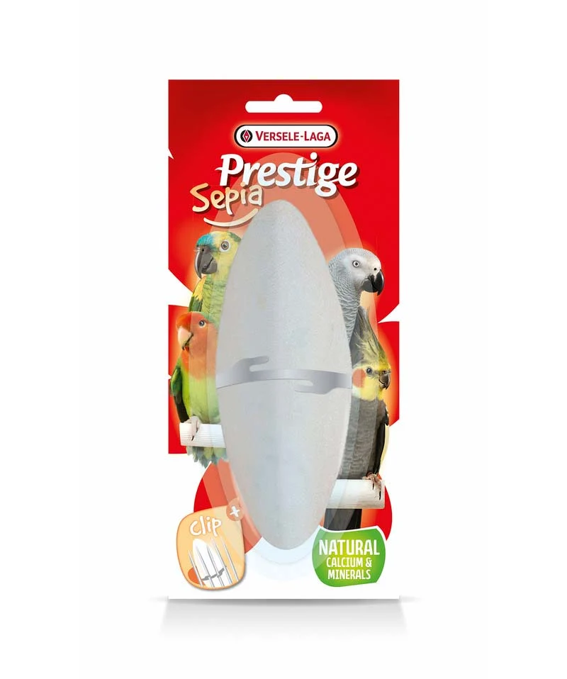 VERSELE LAGA Prestige Sepia Mineral, Sipina kost za ptice sa držačem