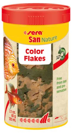 SERA San Nature Color Flakes hrana za ukrasne ribice za boju u listićima