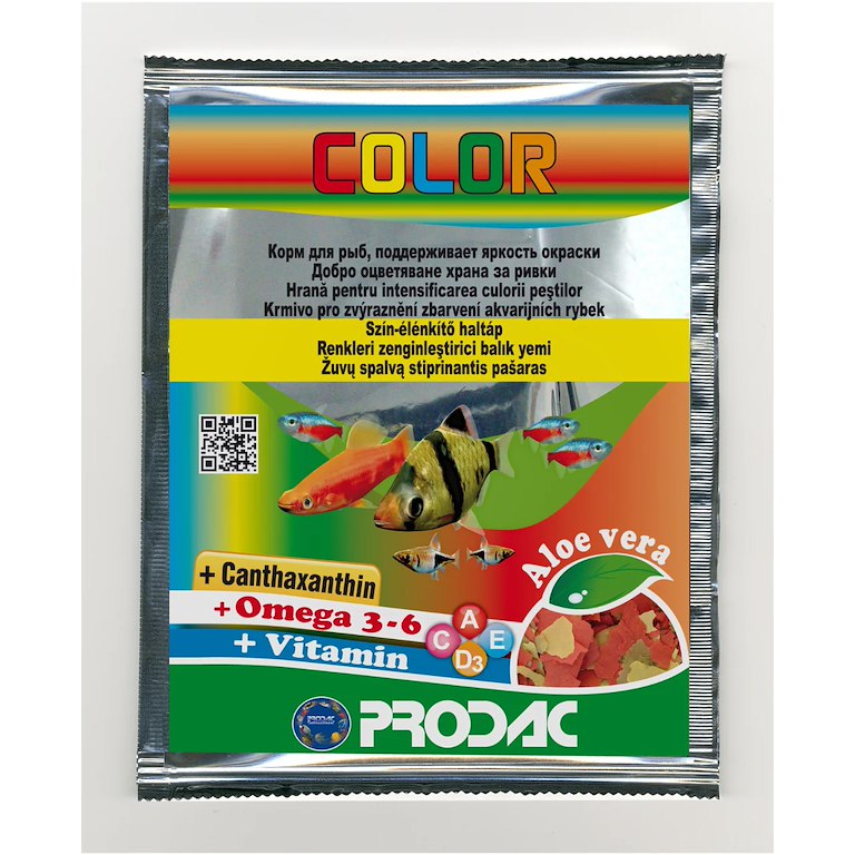 PRODAC Color flakes, hrana u listićima za tropske ribice, 12g