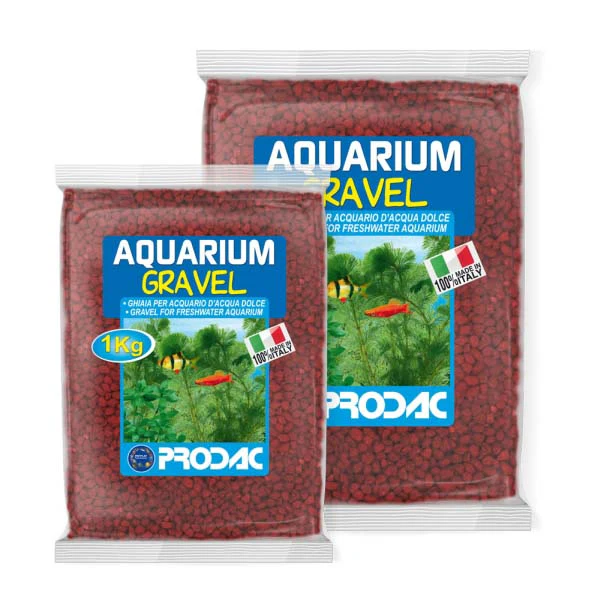 PRODAC Šljunak za akvarijume kvarcni, crveni 2-3mm/2,5kg