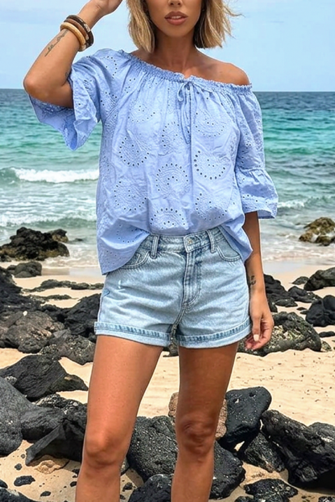 ženska bluza sa golim ramenima u boho stilu LATENA SKY