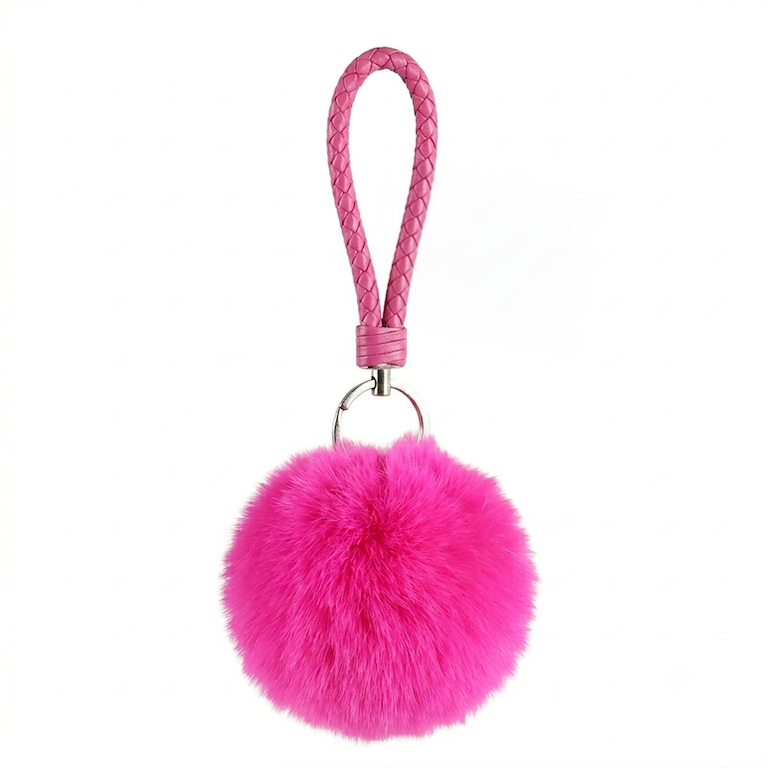 Privezak za ključeve Pufnica / Pompon Pink – Praxis 23249