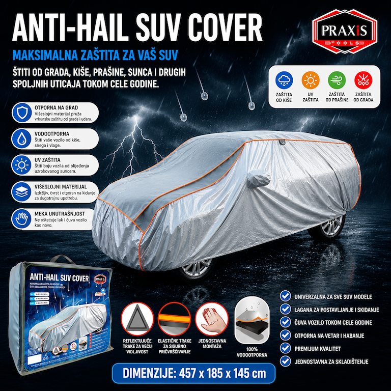 Cerada protiv leda L SUV – 457x185x145 cm – Praxis 70257