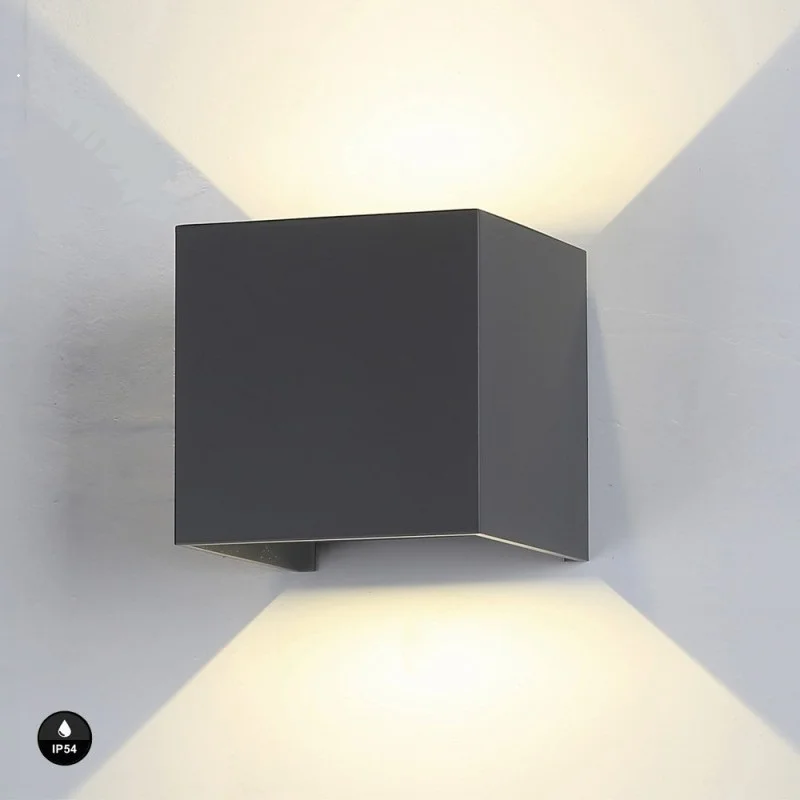 LED SPOLJNA LAMPA A310 ZIDNA 6W 3000K IP54 SIVA