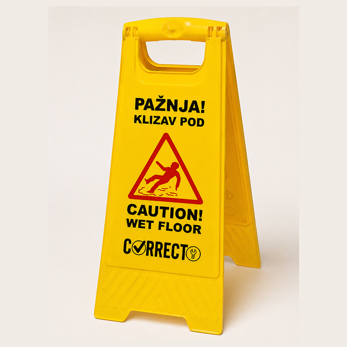 ZNAK „PAŽNJA KLIZAV POD“