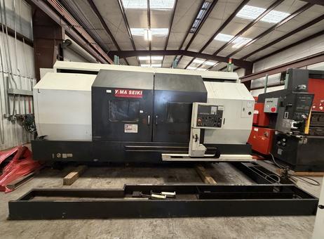 CNC strug YAMA SEIKI GS-460L 8" Spindle Bore CNC Lathe with Steady Rest