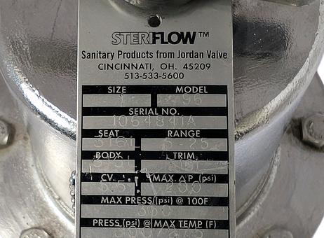 Industrijski autoklav Jordan Valve (Steriflow) 96