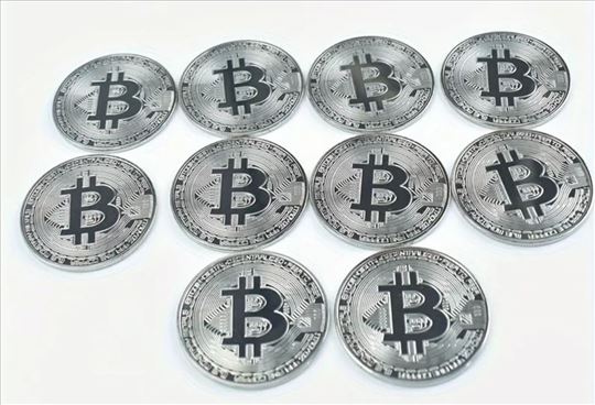 Bitcoin -srećni novčić srebreni