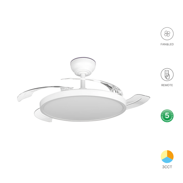 BRAYTRON Plafonski ventilator BRY-FANCY-42″-32+30W-3IN1-RMT-WHT-IP20