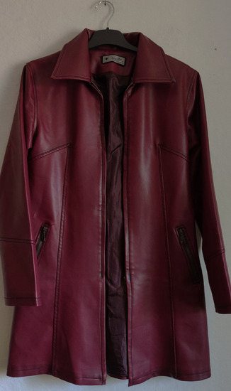 Bordo eko-koža mantil (M/L)