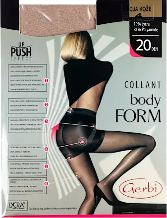 Gerbi
BODY FORM hulahopke 20 DEN, boja kože, veličina 4, 1 kom