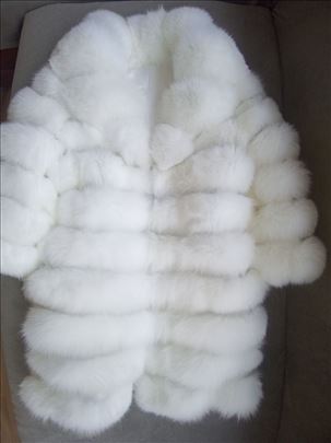 Nova bela, 4 u 1, bunda od polarne lisice m, l