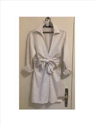 Zara bela duga elegantna košulja / haljina (vel.S)