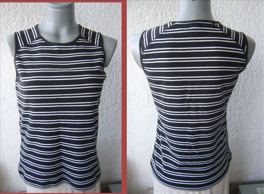 Lindex crno-bela majica na pruge - m