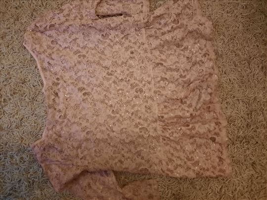 Ženska bluza čipkana roze