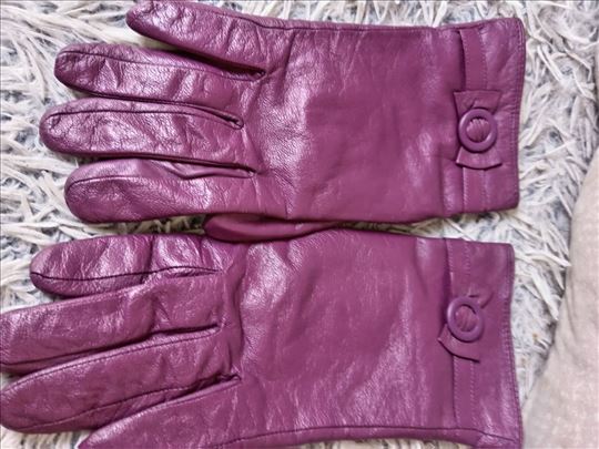 Kozne rukavice burgundy