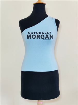 Morgan top majica na jedno rame, plava, XS