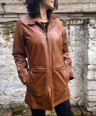 Impero kožna jakna camel 100% prirodna koža 38 M