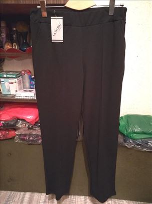 Odlicne zenske elegantne pantalone Cadoro 3XL Crne